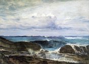 Edouard Manet - Seascape at Berck; Fishing Boats and Fishermen - Art ...