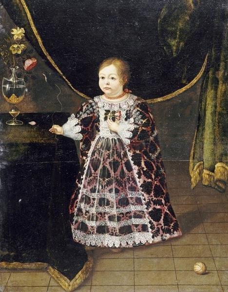 Sante Peranda - Portrait of a Girl By a Table - Art Print - Global Gallery