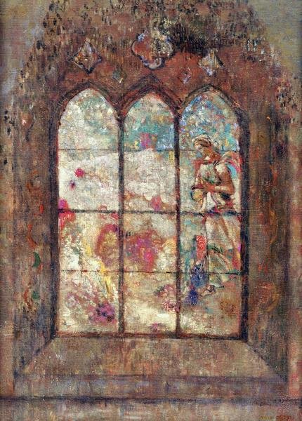 Odilon Redon - The Stained Glass Window - Art Print - Global Gallery