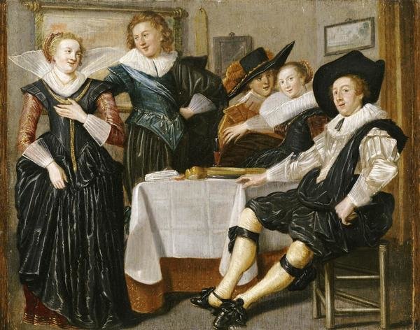 Dirck Hals - A Merry Company In An Interior - Art Print - Global Gallery