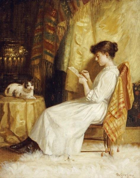 De Scott Evans - The Artist and Her Model - Art Print - Global Gallery