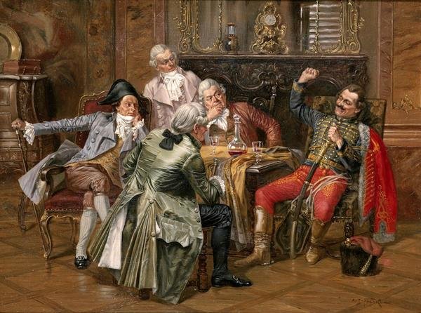 Albert Joseph Franke - A Good Story - Art Print - Global Gallery