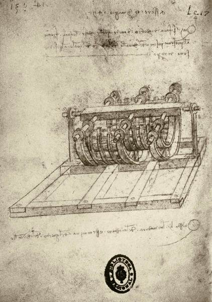 Leonardo Da Vinci - Mechanical Sketches - Art Print - Global Gallery