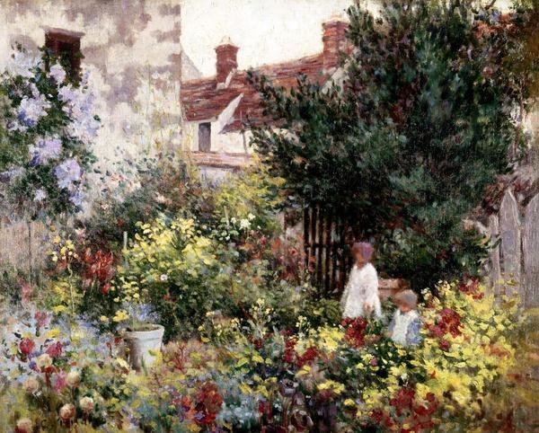 Camille Pissarro - In the Garden - Art Print - Global Gallery