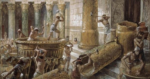 James Tissot - Chaldees Destroy The Brazen Sea - Art Print - Global Gallery