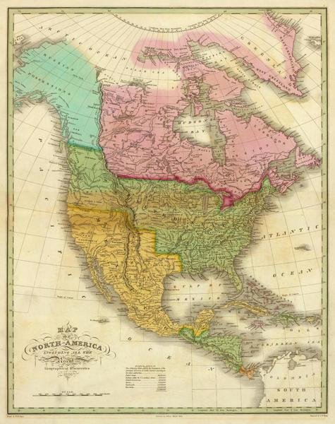 Anthony Finley - Map of North America Including All The Recent ...