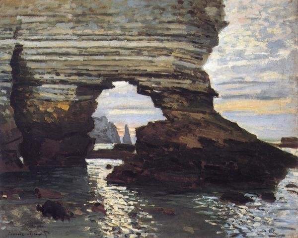 Claude Monet - Cliff At Etretat - Art Print - Global Gallery