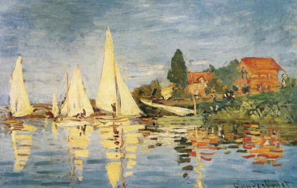 Claude Monet - Sailboats At Argenteuil - Art Print - Global Gallery