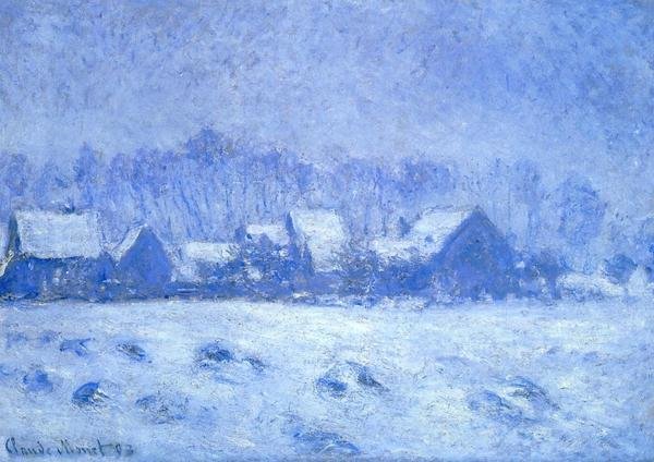 Claude Monet - Snow Effect At Giverny 1893 - Art Print - Global Gallery