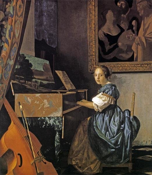 Johannes Vermeer - Lady Seated At A Virginal - Art Print - Global Gallery